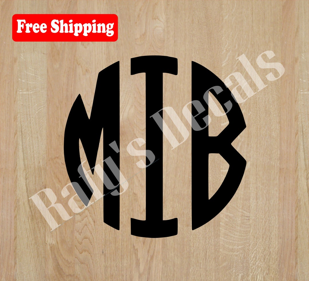 CUSTOM MONOGRAM DECAL Cell Phone Computer Laptop Car Window - Etsy
