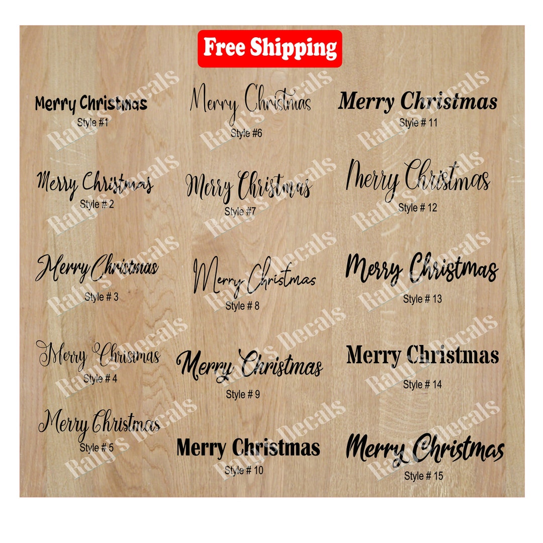 Merry Christmas Vinyl Decal, Laptop Decal, Car Decal, yet Decal ...