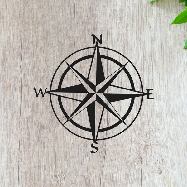 Compass Wall Decal - Etsy