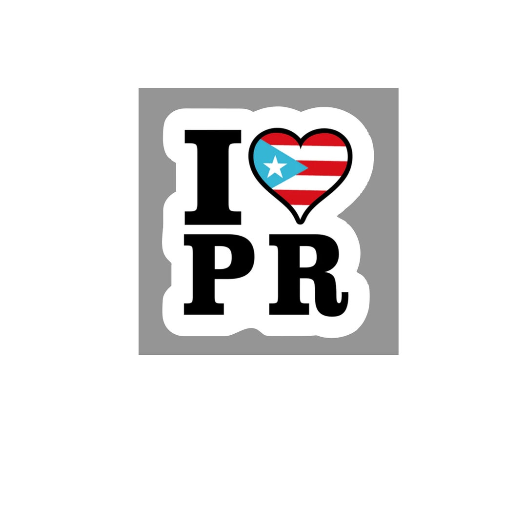 I LOVE PUERTO RICO Vinyl Decal Sticker Car Window Laptop Wall - Etsy