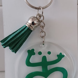 Coqui Taino Frog Acrylic Keychain With Tassel, Purse Charm, Backpack ...