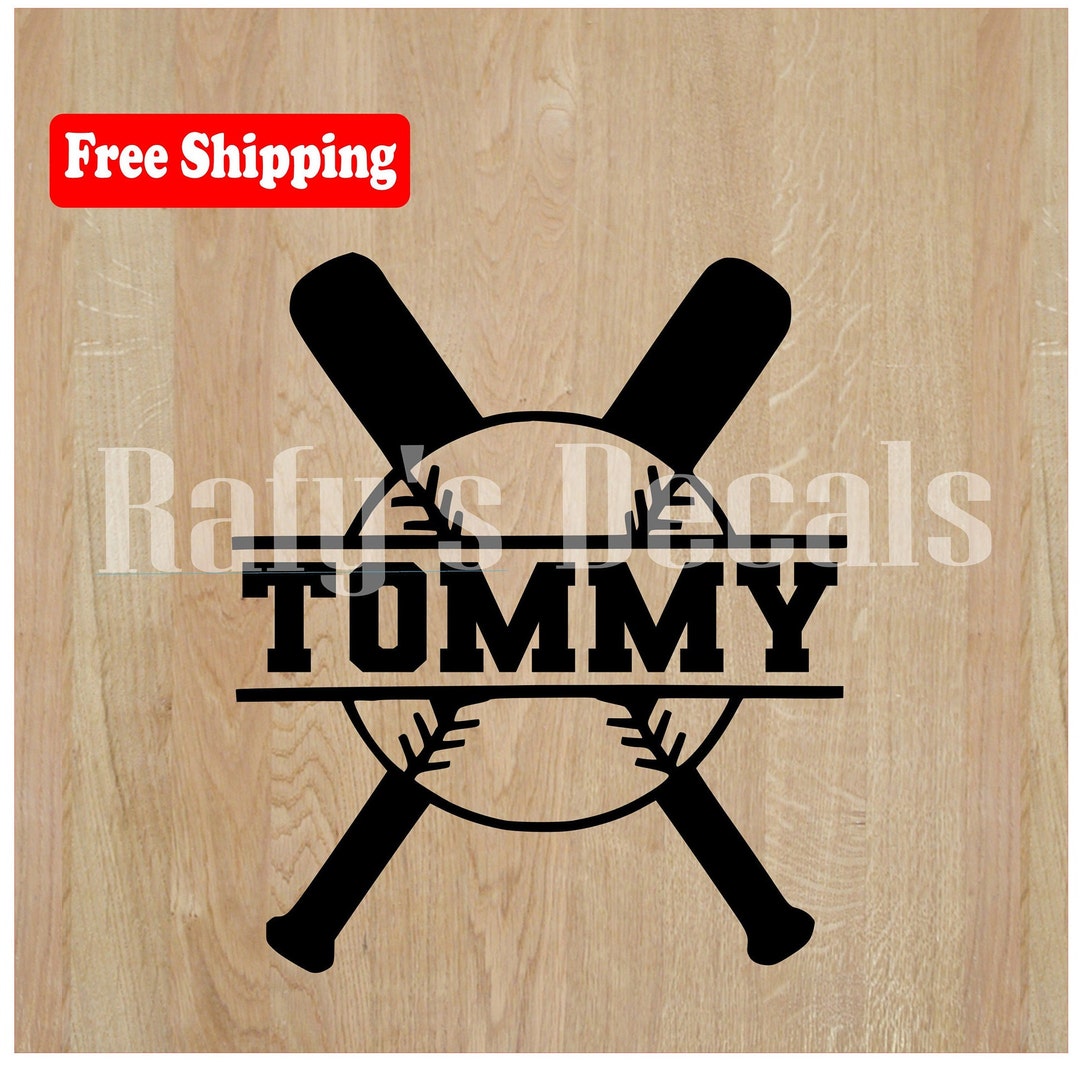 Personalized Baseball Vinyl Decal Sticker Laptop Window Car Truck ...