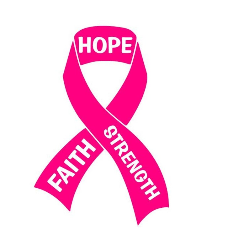 CANCER AWARENESS RIBBON Faith Hope Strength Vinyl Decal - Etsy