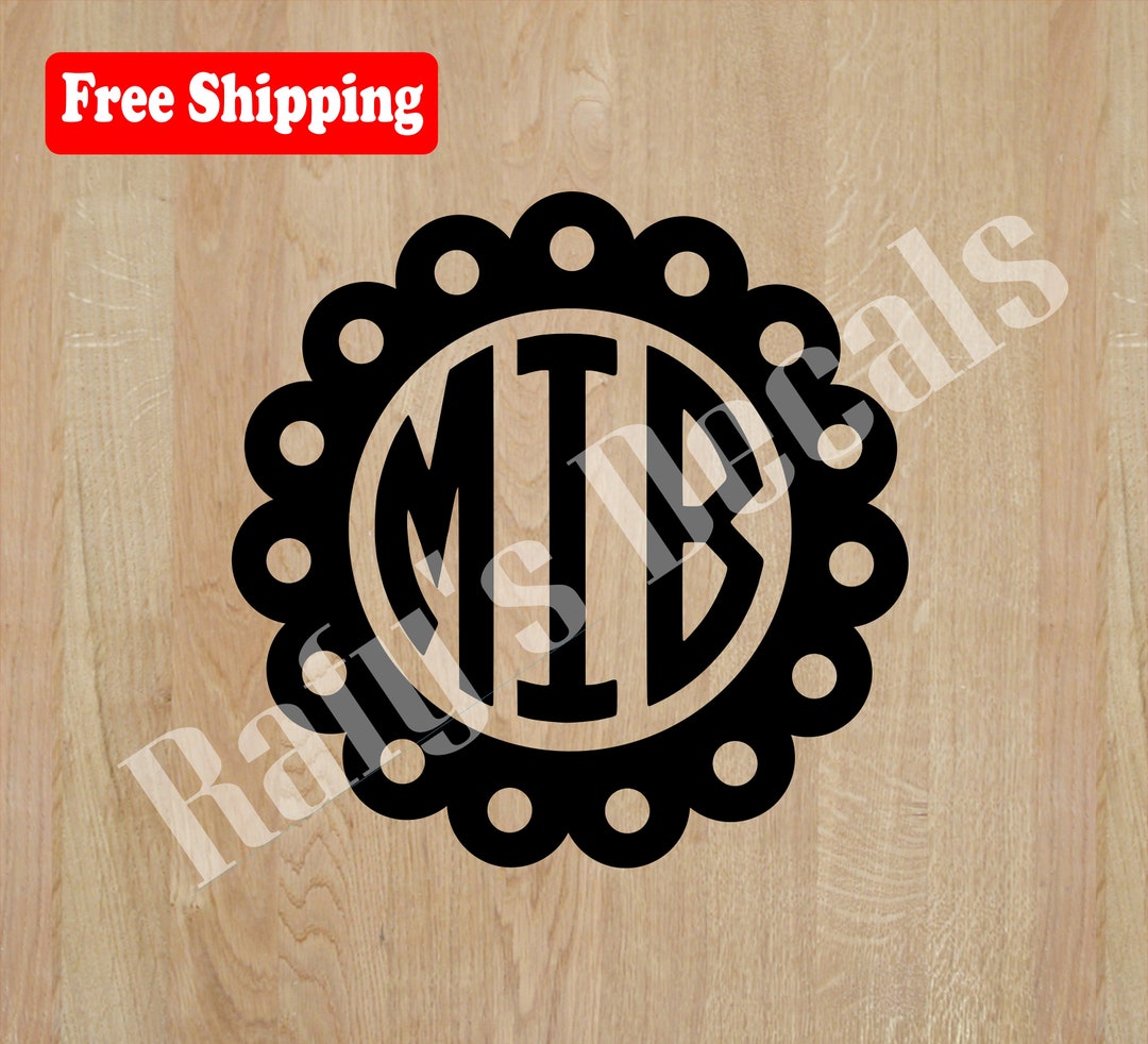 CUSTOM MONOGRAM DECAL Cell Phone Computer Laptop Car Window - Etsy