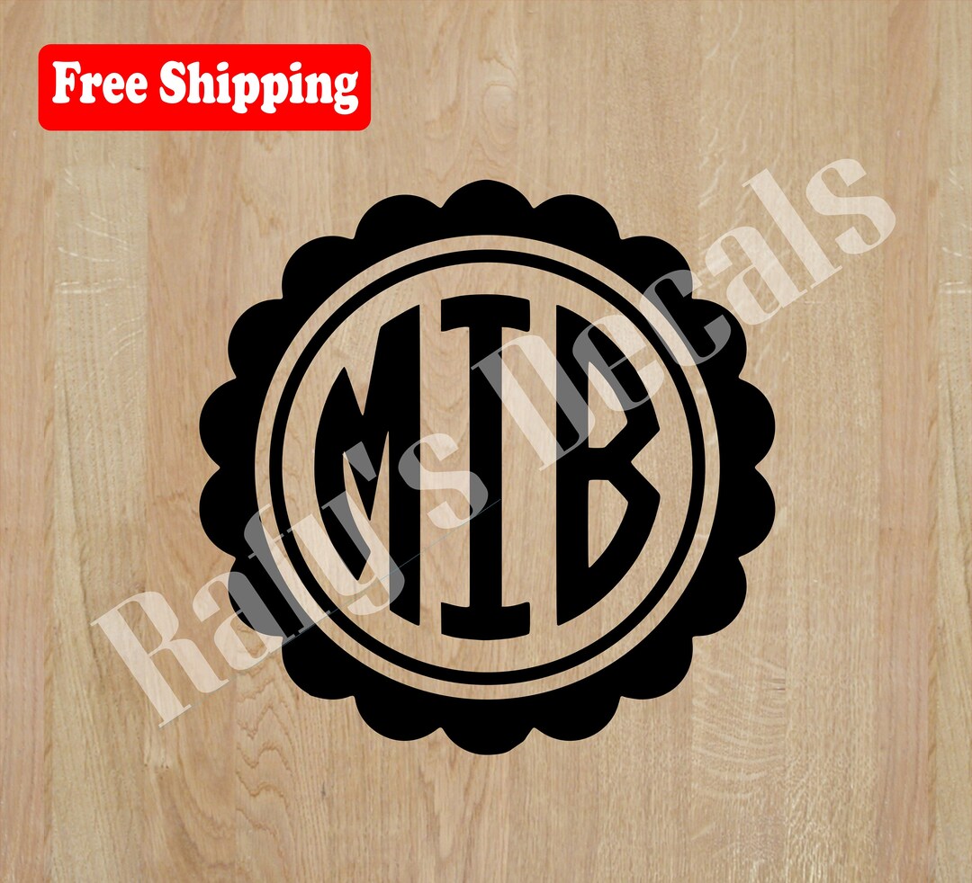 CUSTOM MONOGRAM DECAL Cell Phone Computer Laptop Car Window - Etsy