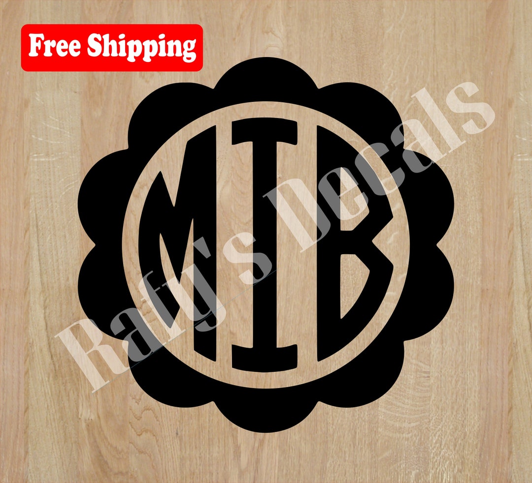CUSTOM MONOGRAM DECAL Cell Phone Computer Laptop Car Window - Etsy