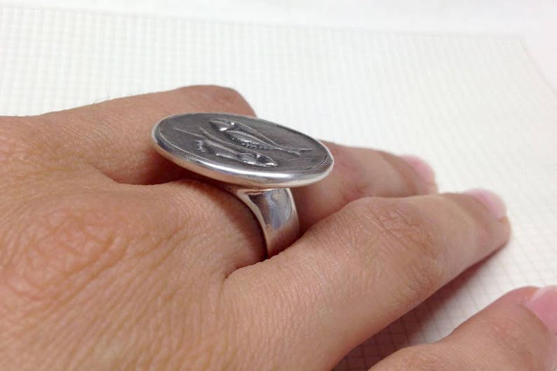 Sterling Silver Signet Taurus Ring for Men Zodiac Signet Ring Medallion ...