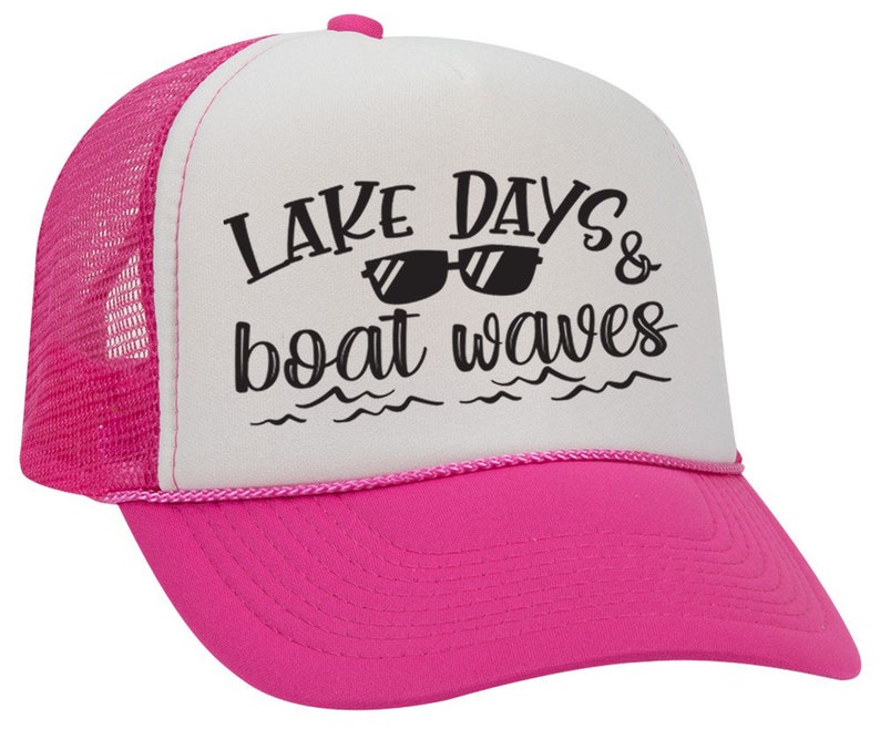 Lake Days and Boat Waves Trucker Hat - Etsy