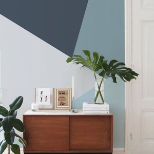 REMOVABLE Blue Colour Block Wallpaper Abstract Solid Color - Etsy