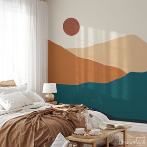Terracotta Landscape Mural Mural Wallpaper Landscape - Etsy
