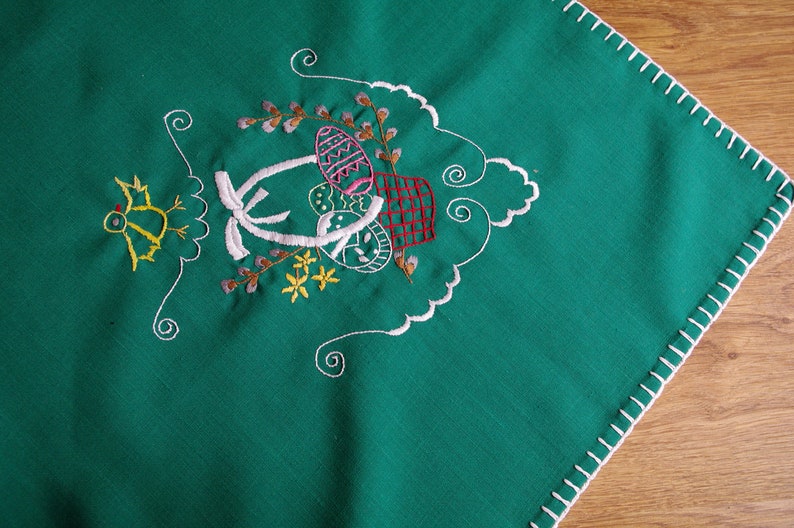 Hand Embroidered Easter Floral Traycloth Polish Table - Etsy