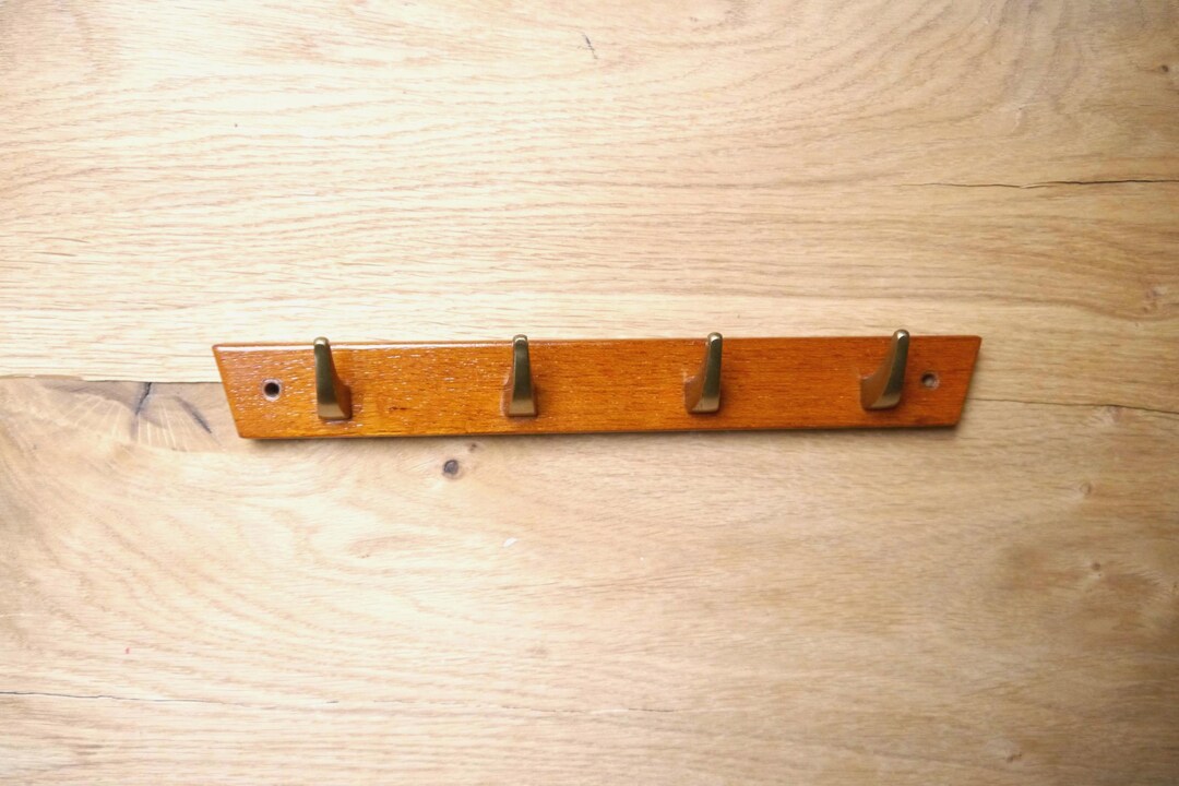 Mid-century Teak and Brass Towel/clothes Rack - Hafa, Sweden - 1950s to ...