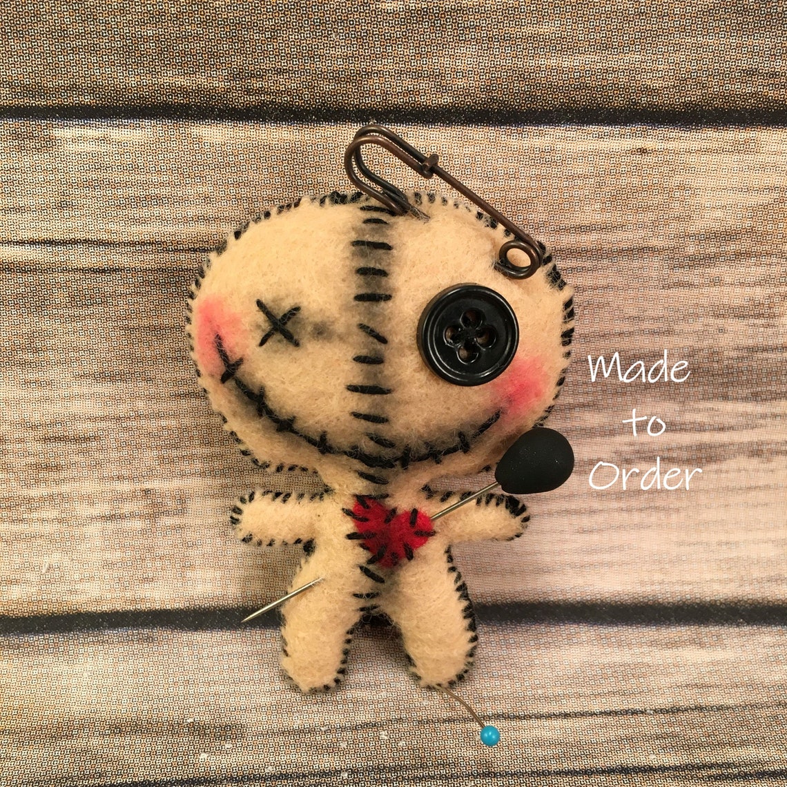 Hand Stitched Felt Voodoo Style Mini Doll That Can Be Used as - Etsy