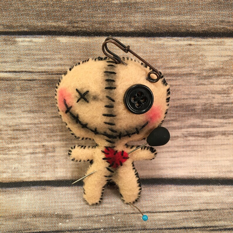 Hand Stitched Felt Voodoo Style Mini Doll That Can Be Used as - Etsy