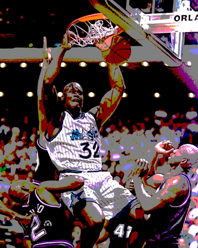 Art Print of Shaquille O'Neal | Etsy