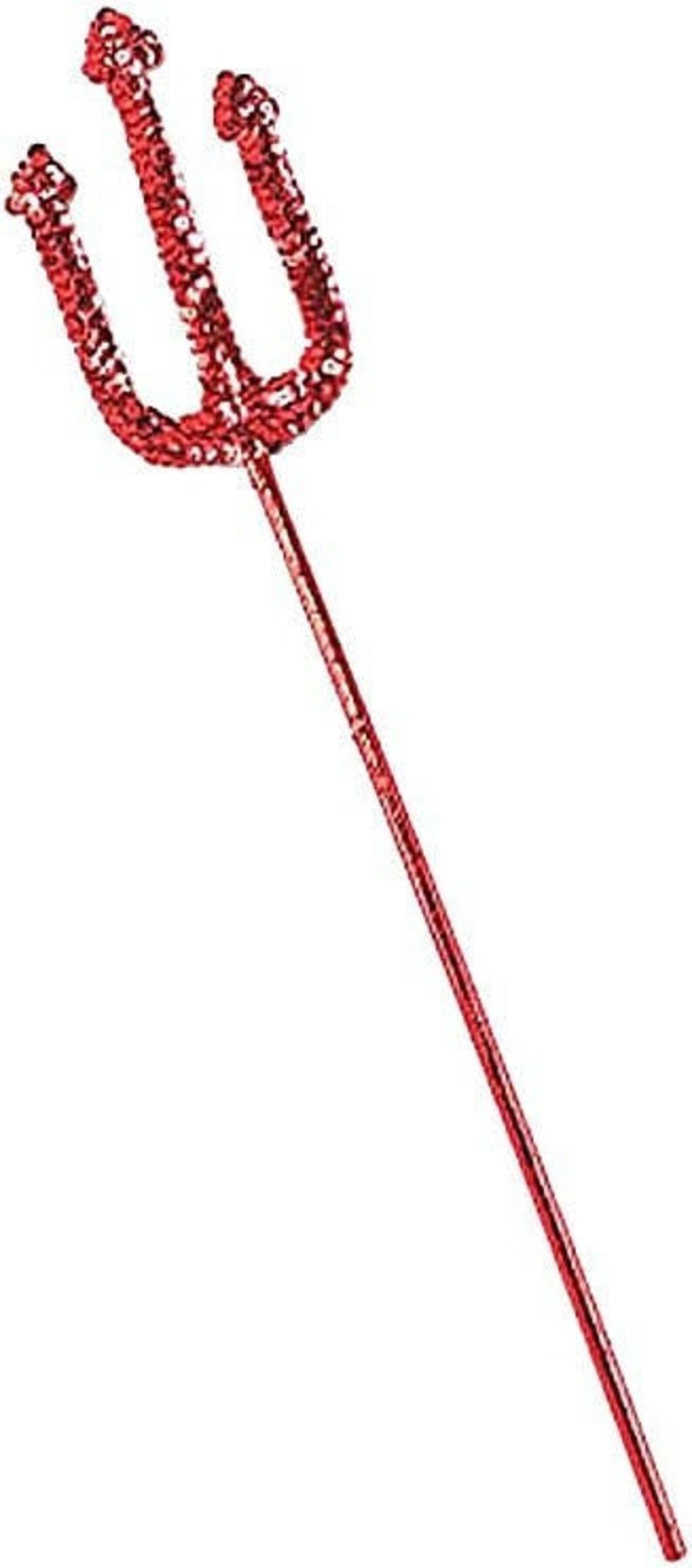 Halloween Mini Pitchfork Sequin Lucifer Devil Costume Pitchfork, Red ...