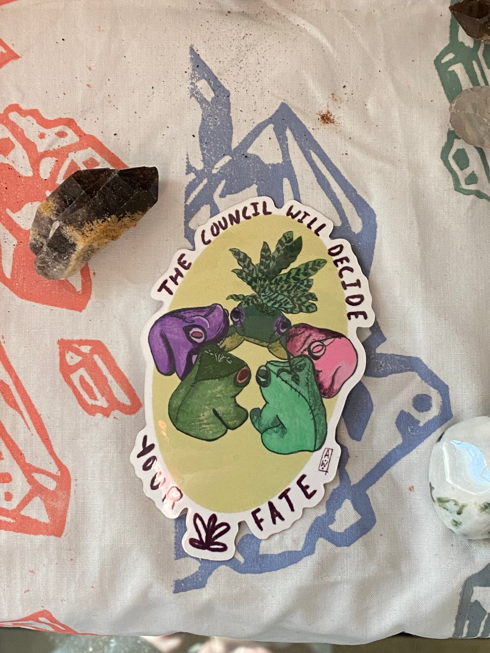 Frog council sticker | Etsy