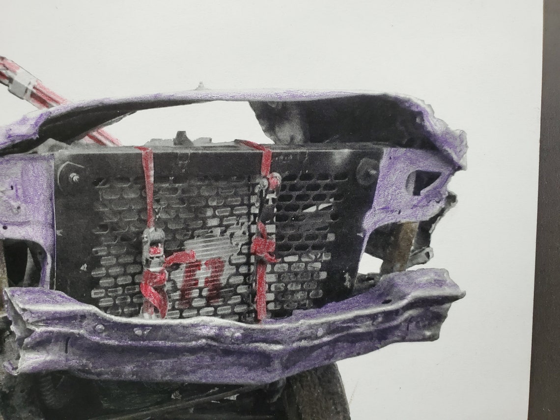 Shaded Demolition Derby Coloring Book - Etsy