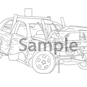 Standard Demolition Derby Coloring Book - Etsy