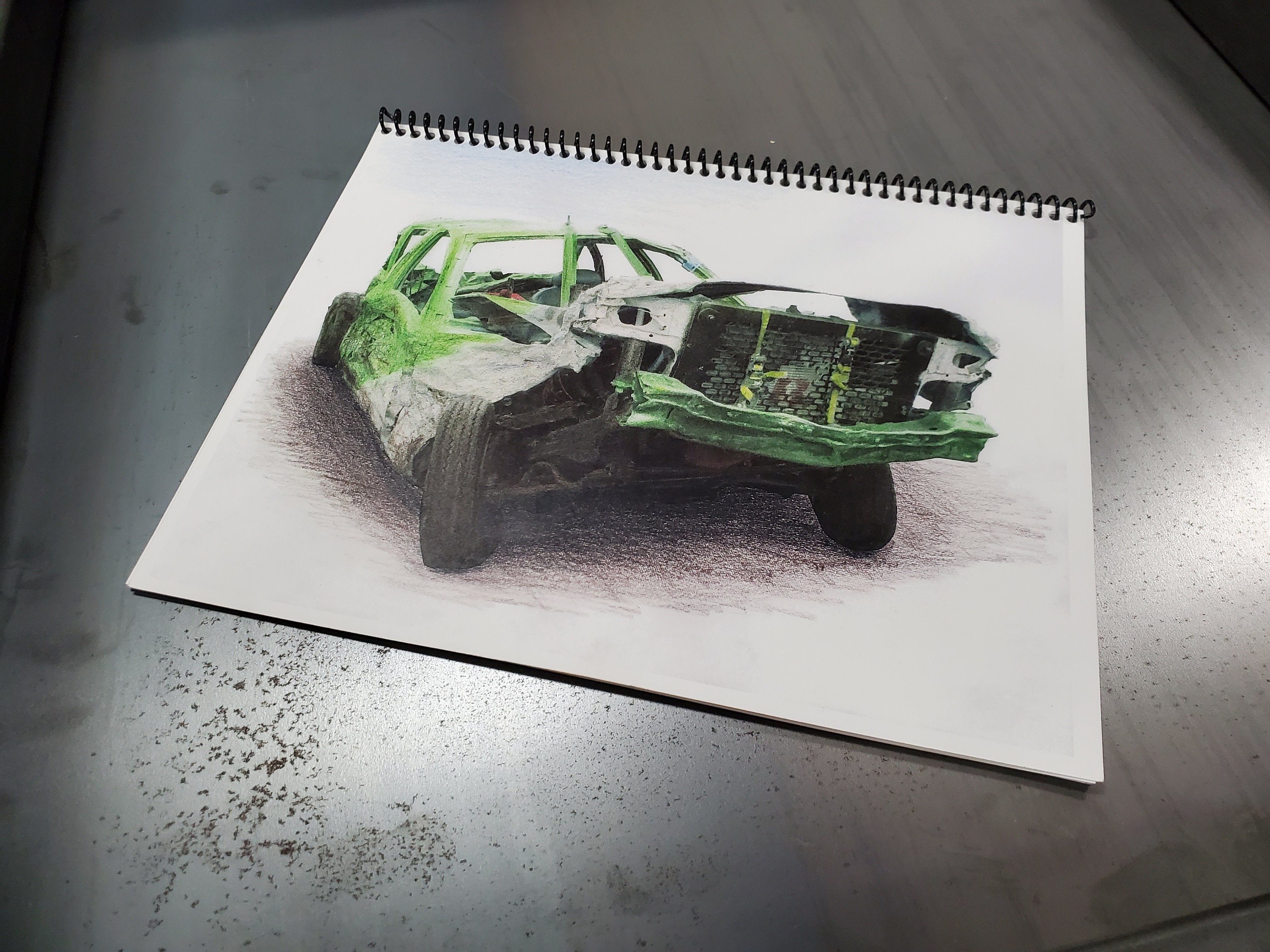 Shaded Demolition Derby Coloring Book - Etsy