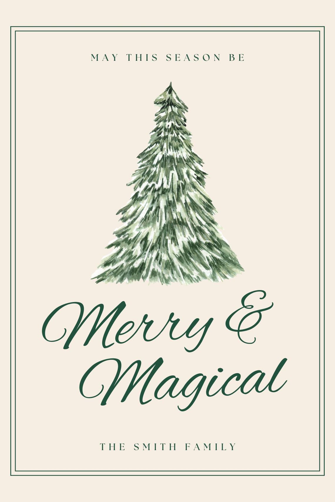 Classic Christmas Card - Etsy