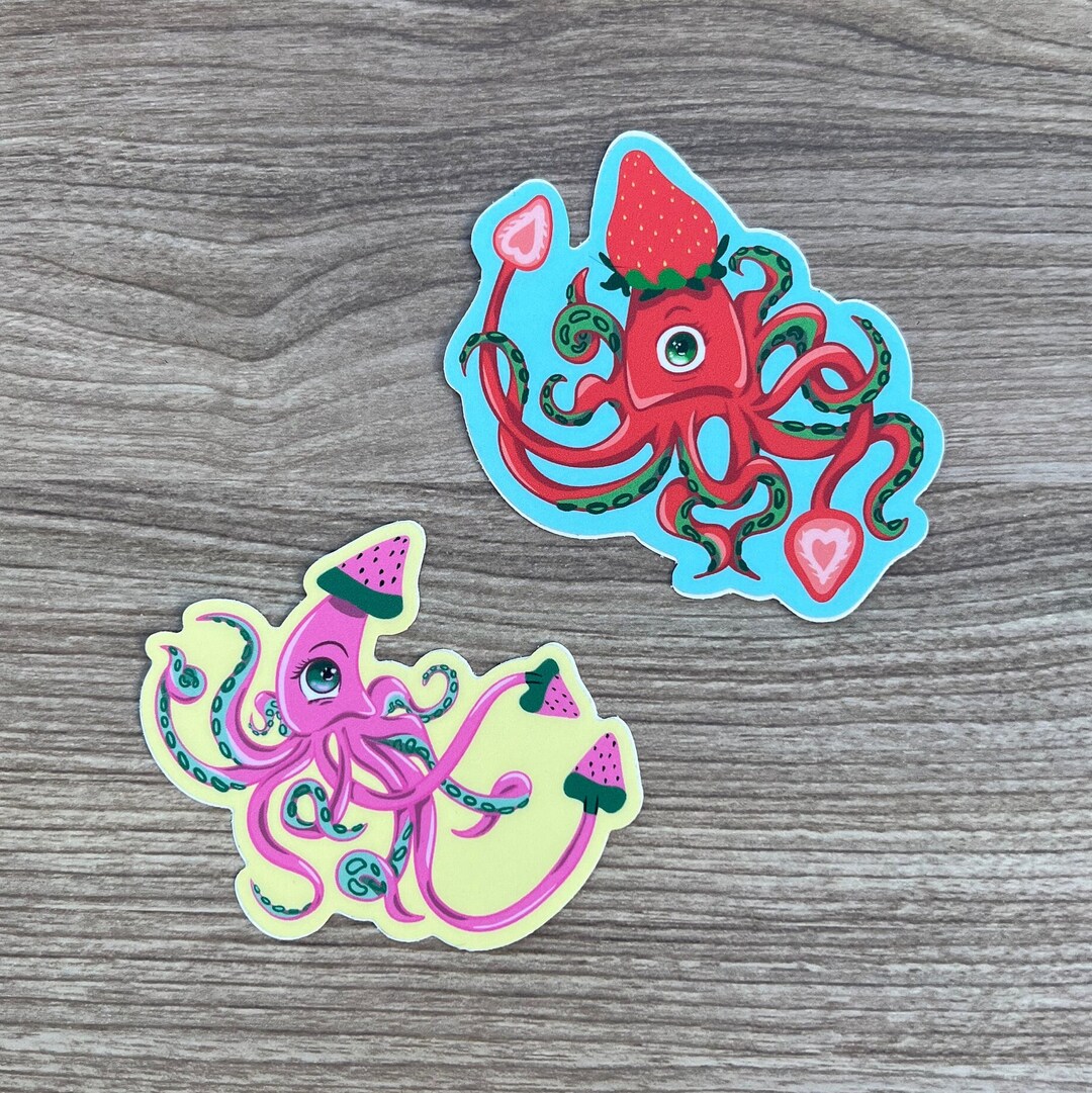 Fruit Squid Sticker - Etsy
