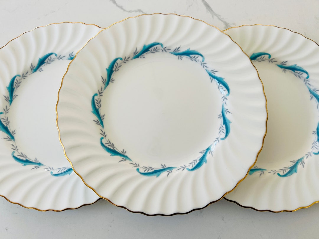 Vintage Minton Downing Pattern Bone China Set of Three Lunch Plates ...