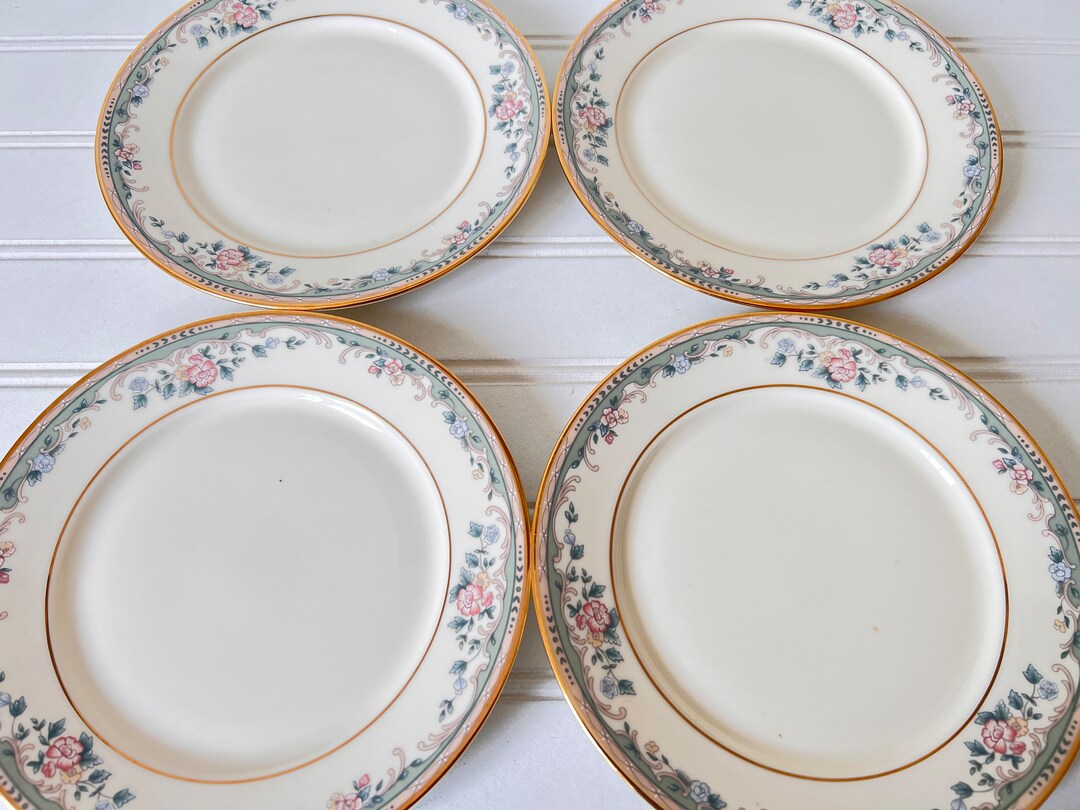 Lenox Spring Vista Set of Four Bread Plates Pretty Floral Pattern With ...