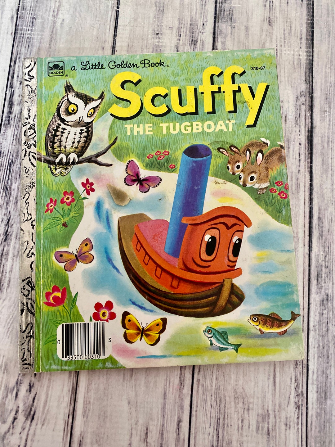 Little Golden Books Scuffy the Tugboat Vintage Children's Book ...