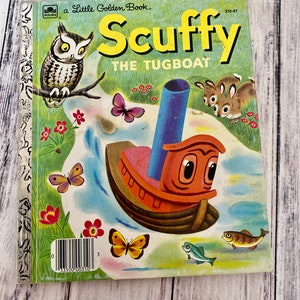 Little Golden Books Scuffy the Tugboat Vintage Children's Book ...