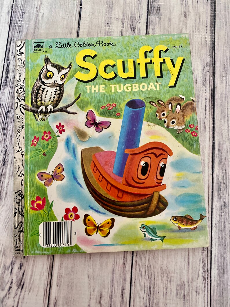 Little Golden Books Scuffy the Tugboat Vintage Children's - Etsy