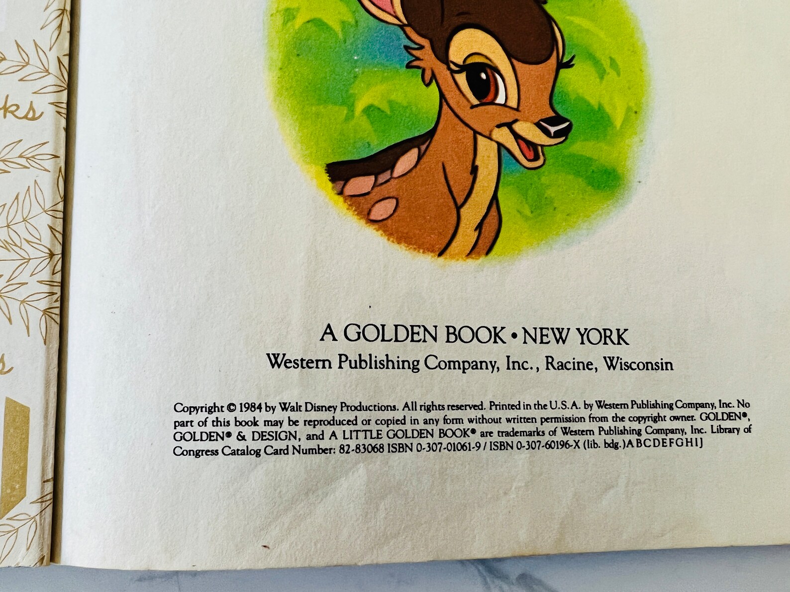 Vintage Children's Book Bambi Little Golden Book 1984 Walt Disneys ...