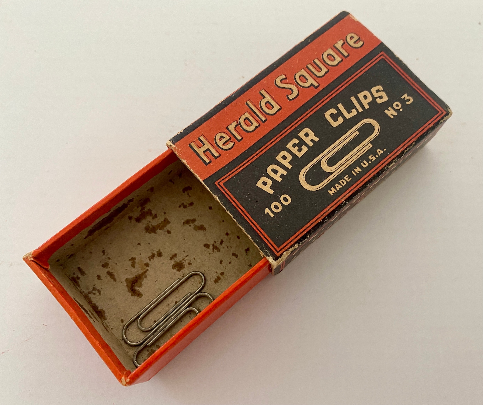 Vintage Advertising Box Herald Square Paper Clips F W | Etsy