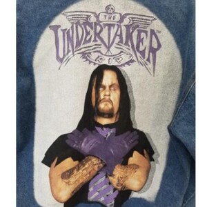 The Undertaker WWF Denim Jacket Vintage Men's Collectible Denim ...