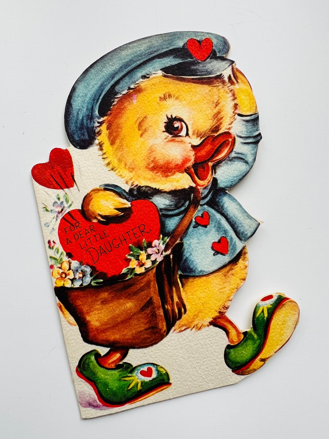 Vintage Valentine for Daughter Folding Book Style Die Cut ...