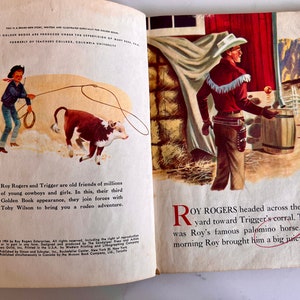 Little Golden Book Roy Rogers and Cowboy Toby Copyright 1954 First A ...