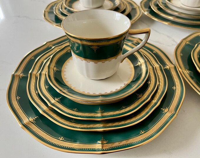 Noritake Solemn Emerald 20 Piece Service for Four, Gorgeous Emerald ...
