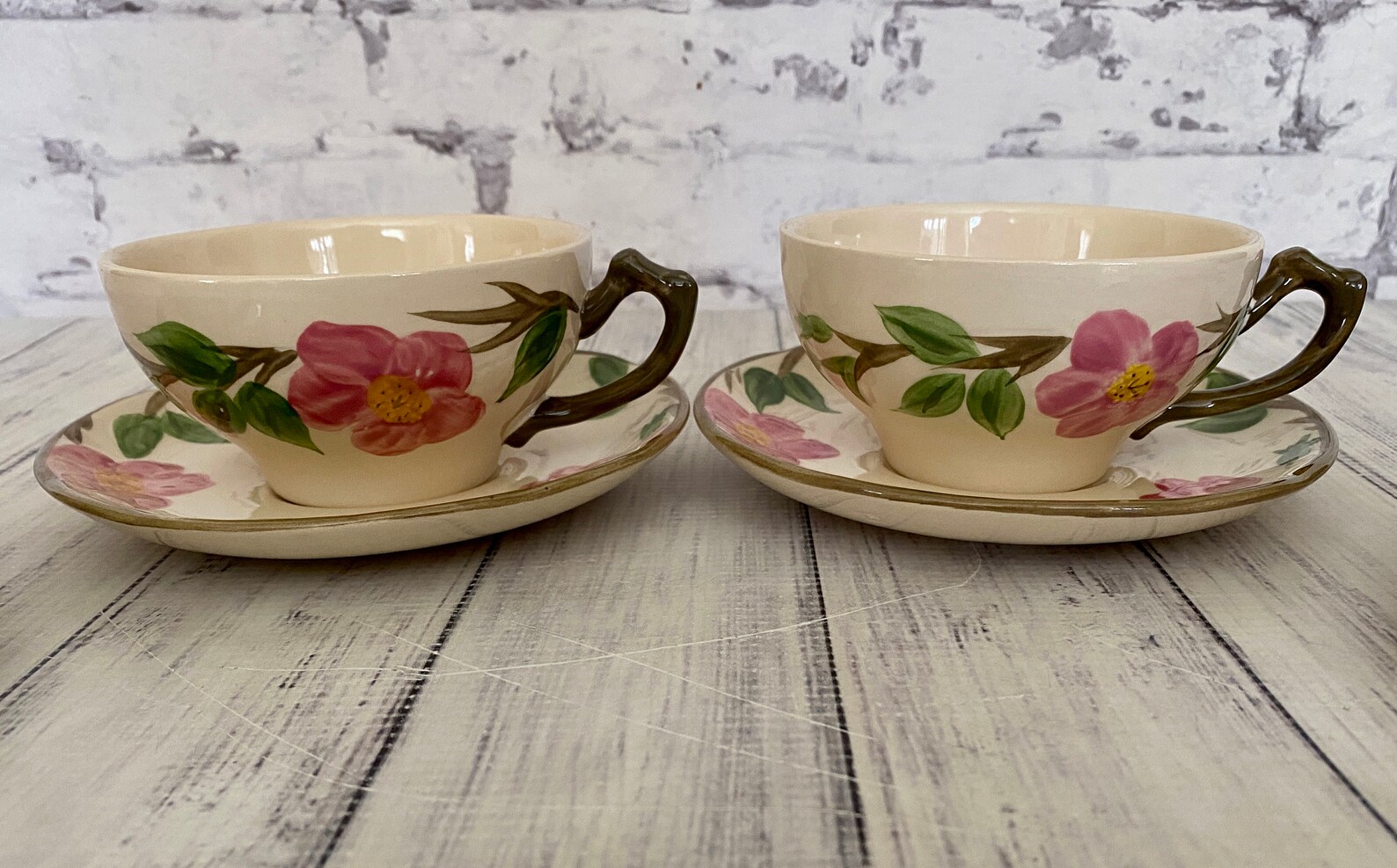 Franciscan Desert Rose Pattern Set of Teacups and Saucers 8 - Etsy