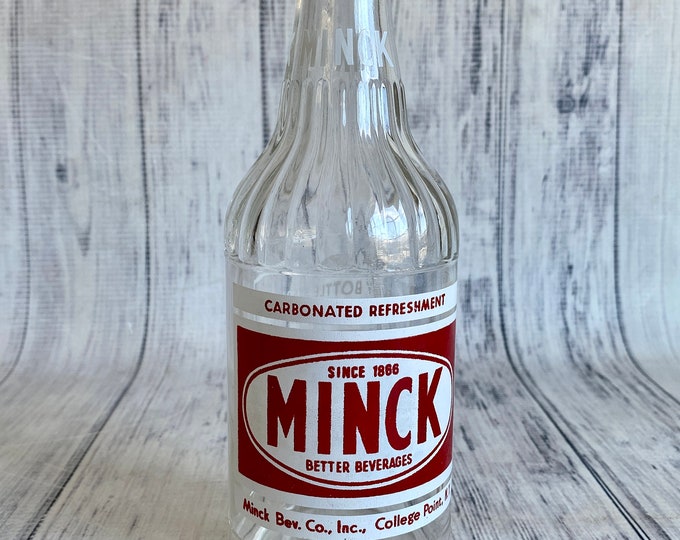 Vintage Minck Glass Soda Bottle, Excellent Condition Beverage Soda ...