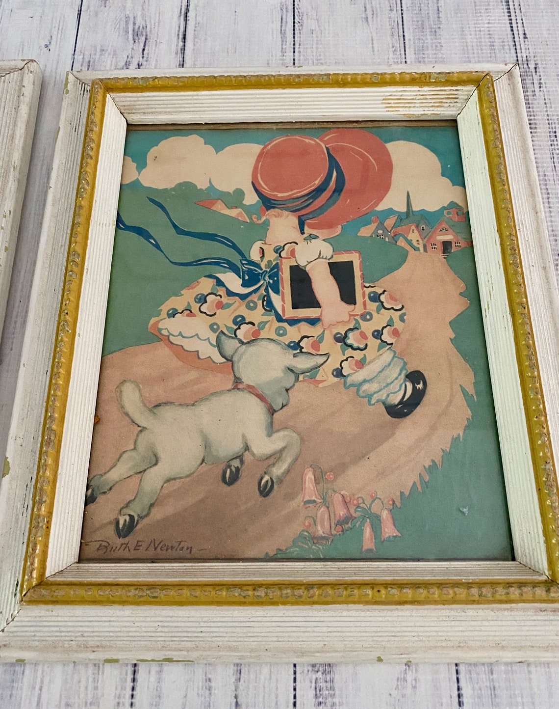 Set of Vintage Framed Ruth Newton Signed Prints Nursery - Etsy