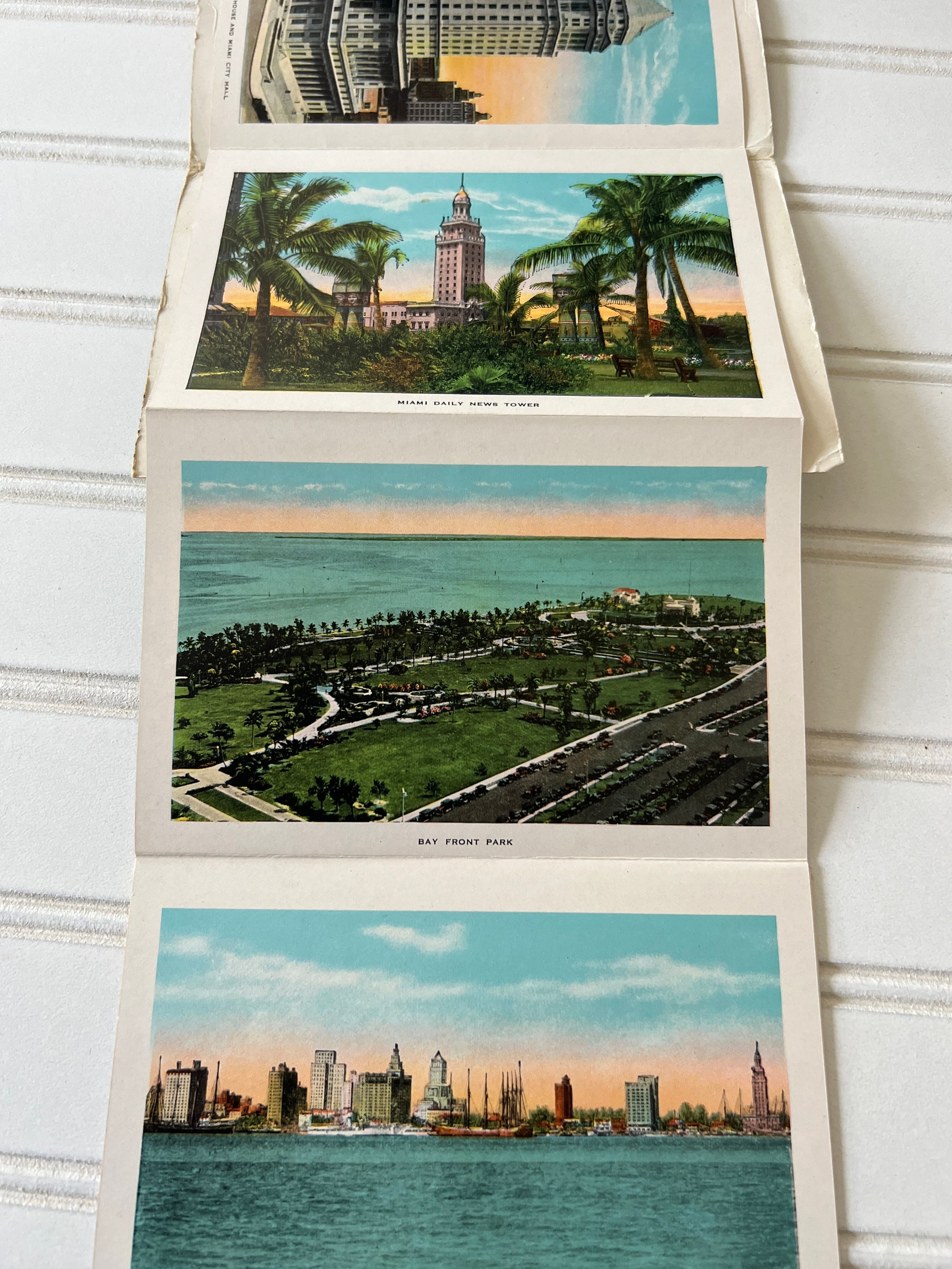 Vintage Miami Florida Magic City Postfolder Foldout Postcard Postcard ...