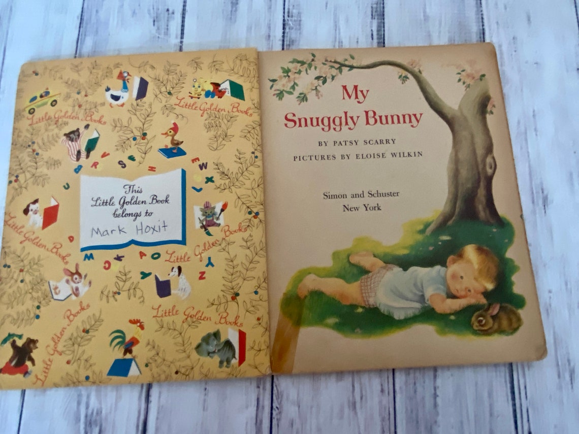 Vintage Children's Book My Snuggly Bunny Little Golden - Etsy
