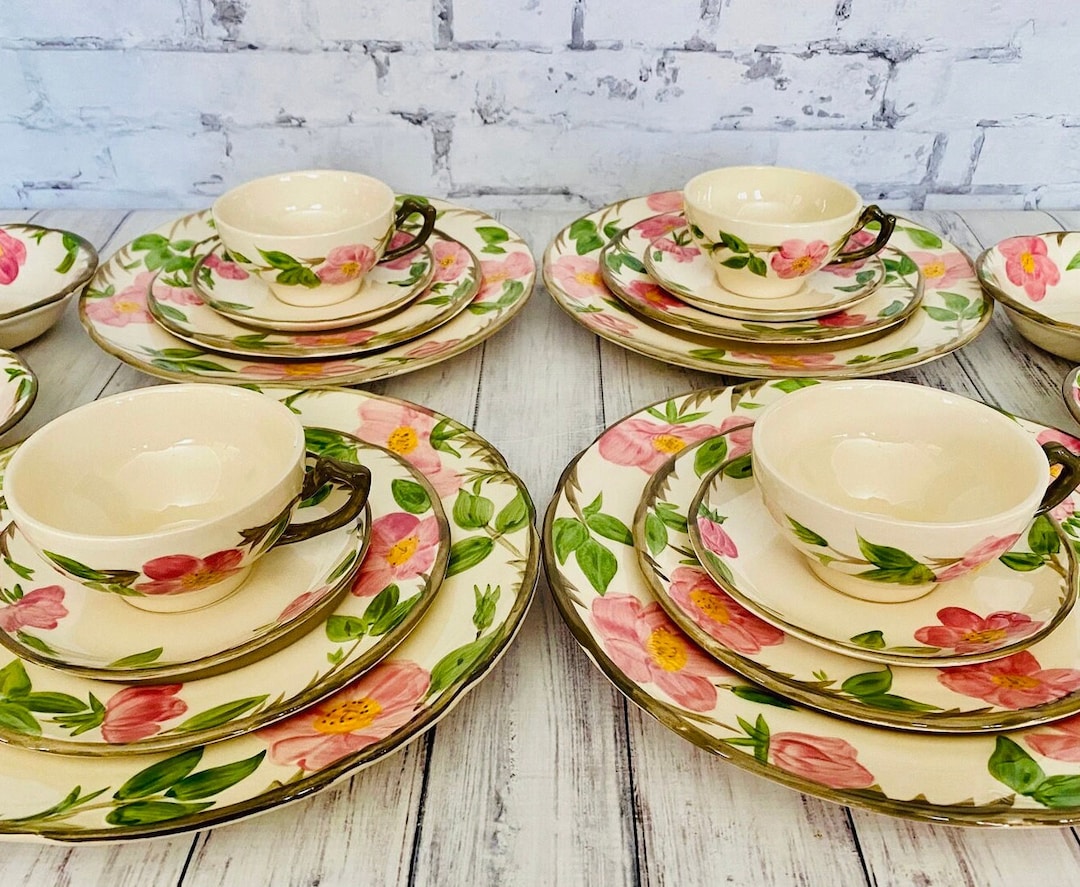 Vintage Franciscan Desert Rose Dinnerware Set 24 Piece Service for Four ...