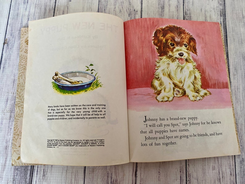 Vintage Childs Book the New Puppy Little Golden Books First - Etsy