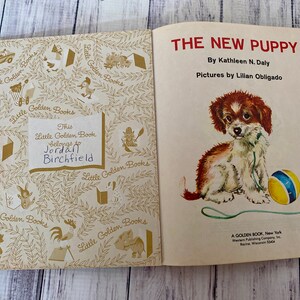 Vintage Childs Book the New Puppy Little Golden Books First Edition ...