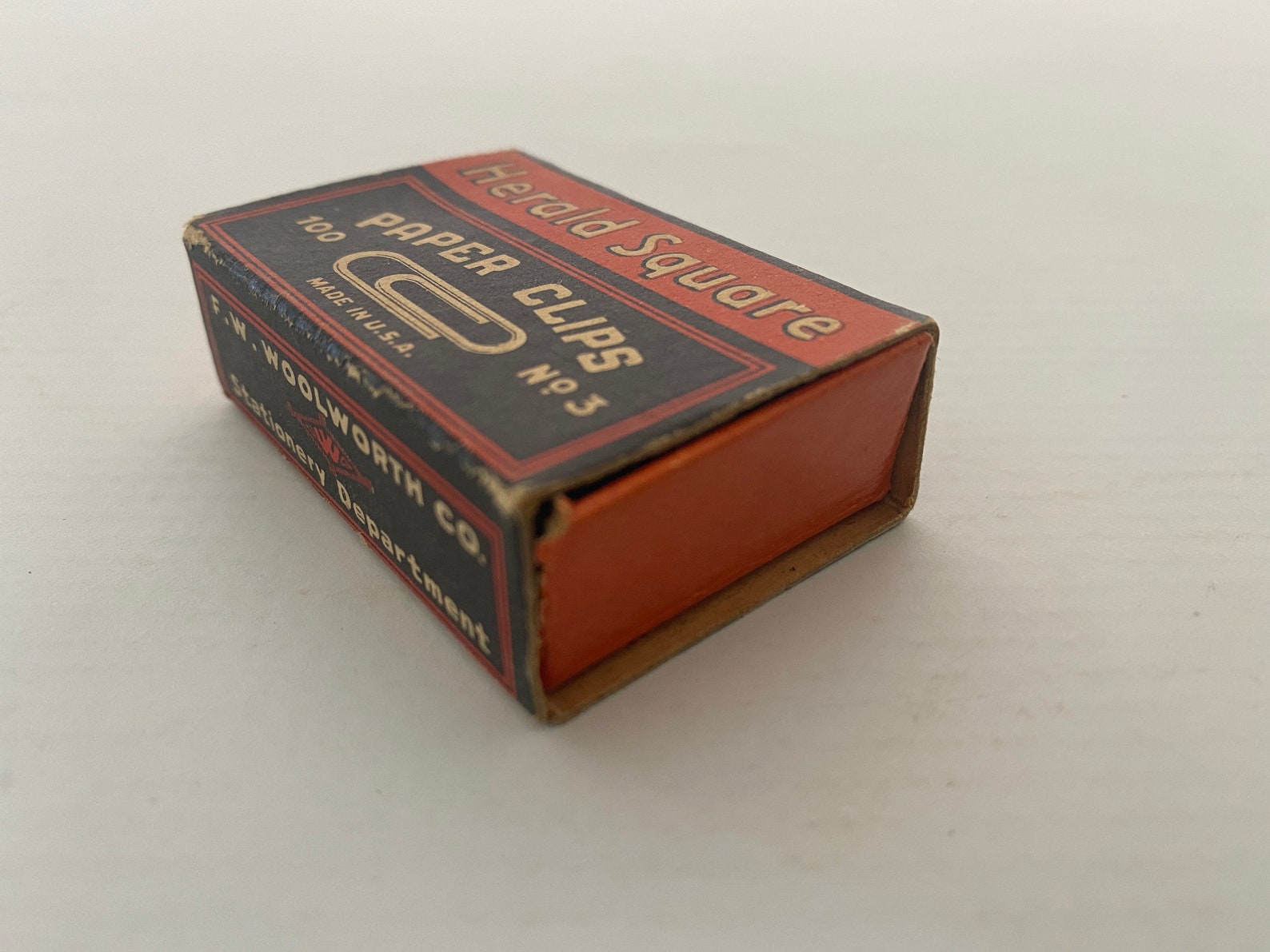 Vintage Advertising Box Herald Square Paper Clips F W | Etsy