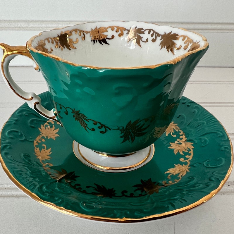 Green Teacup - Etsy