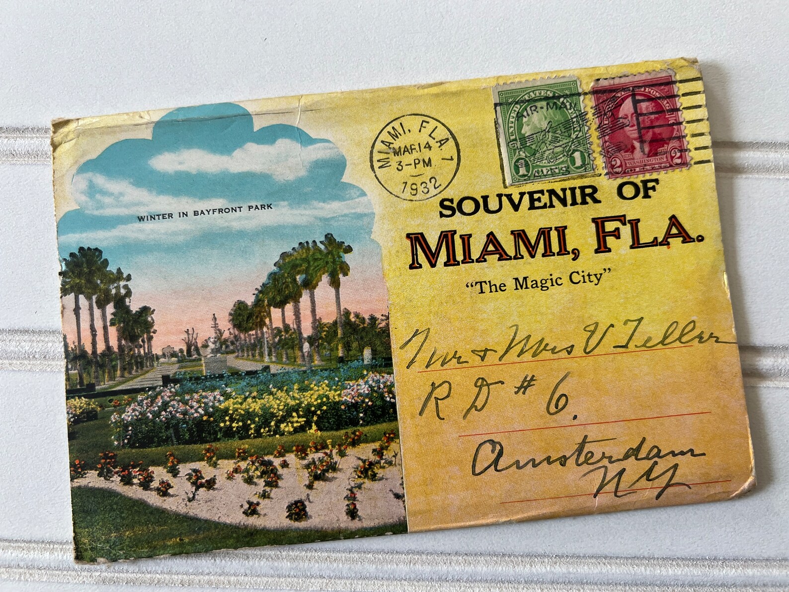 Vintage Miami Florida Magic City Postfolder Foldout Postcard Postcard ...