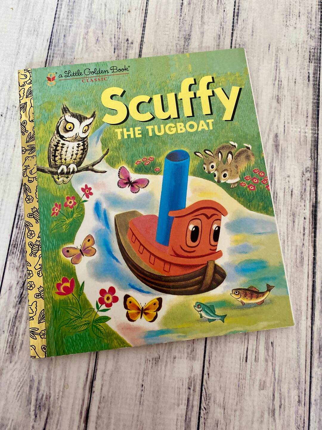 Little Golden Books Scuffy the Tugboat Vintage Children's Book 1983 ...