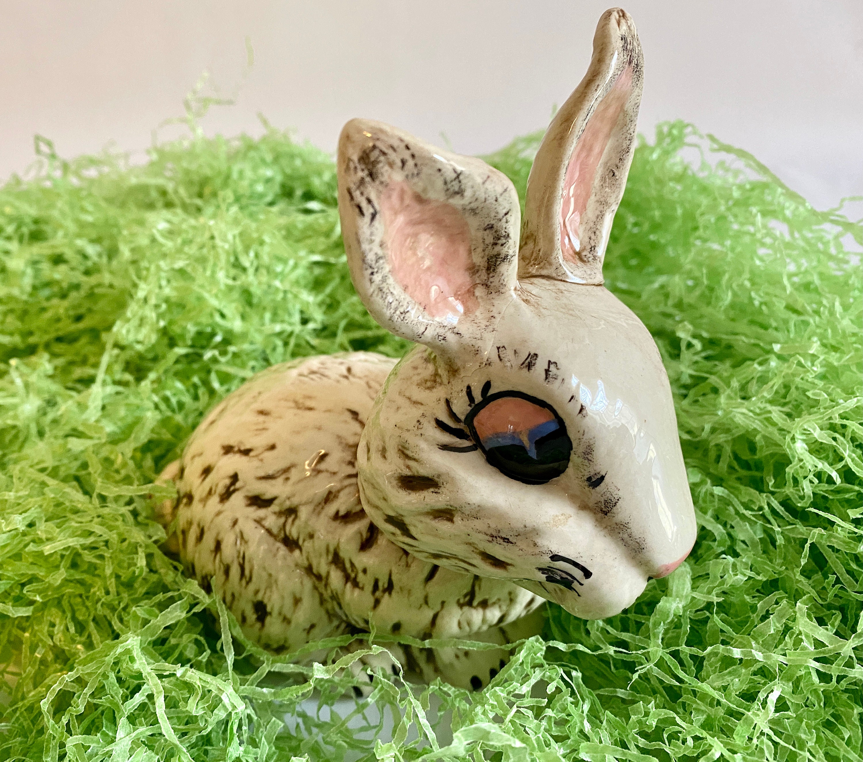 Very Cute Ceramic Rabbit Figurine Perfect Spring Time Easter | Etsy